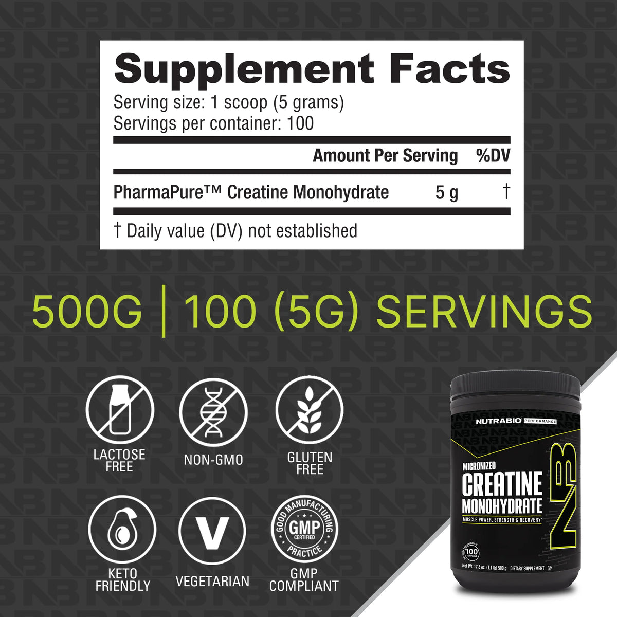 Creatine Monohydrate // 500G – Jersey shore supplements