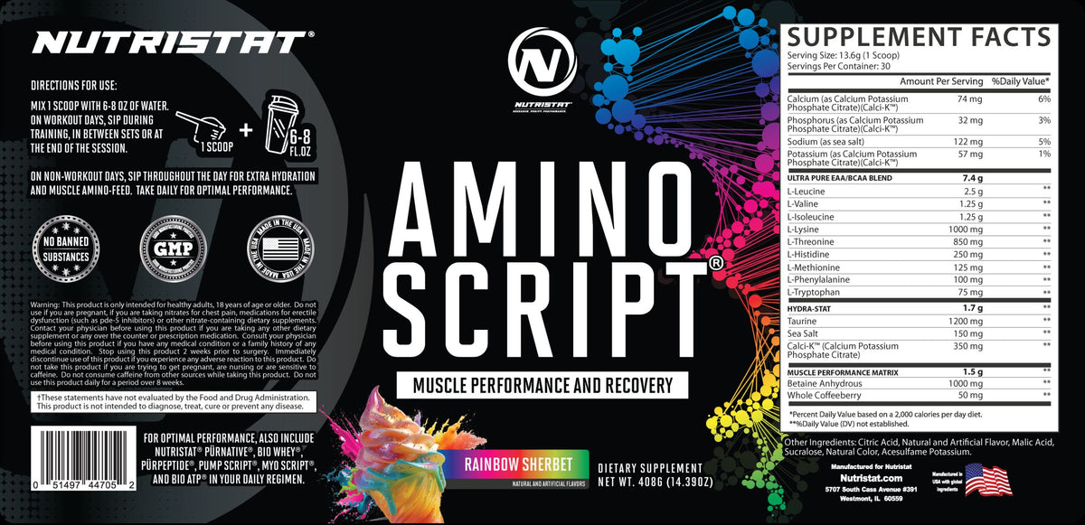 Amino Script // Rainbow Sherbet – Jersey shore supplements