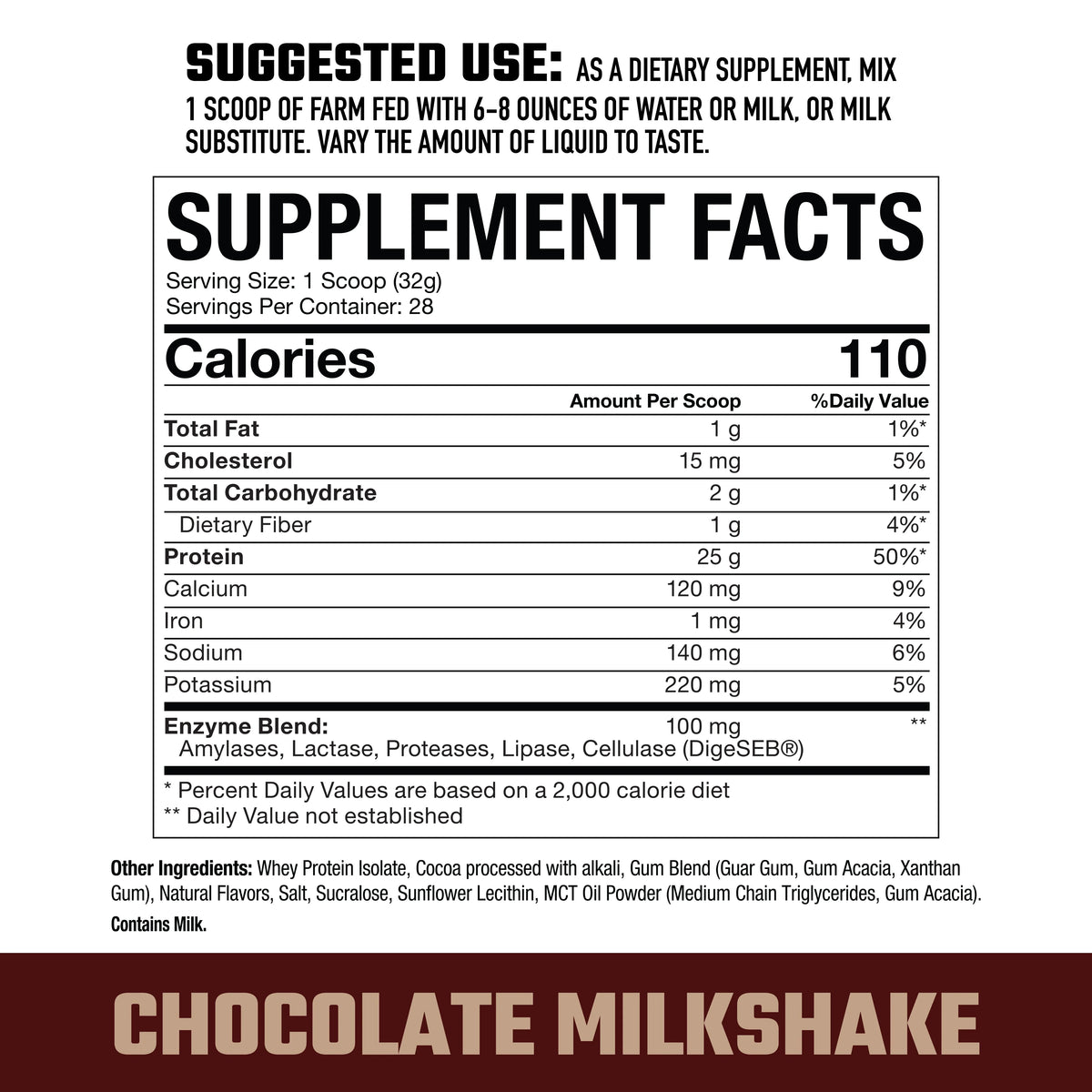 Farm Fed // Chocolate Milkshake – Jersey shore supplements