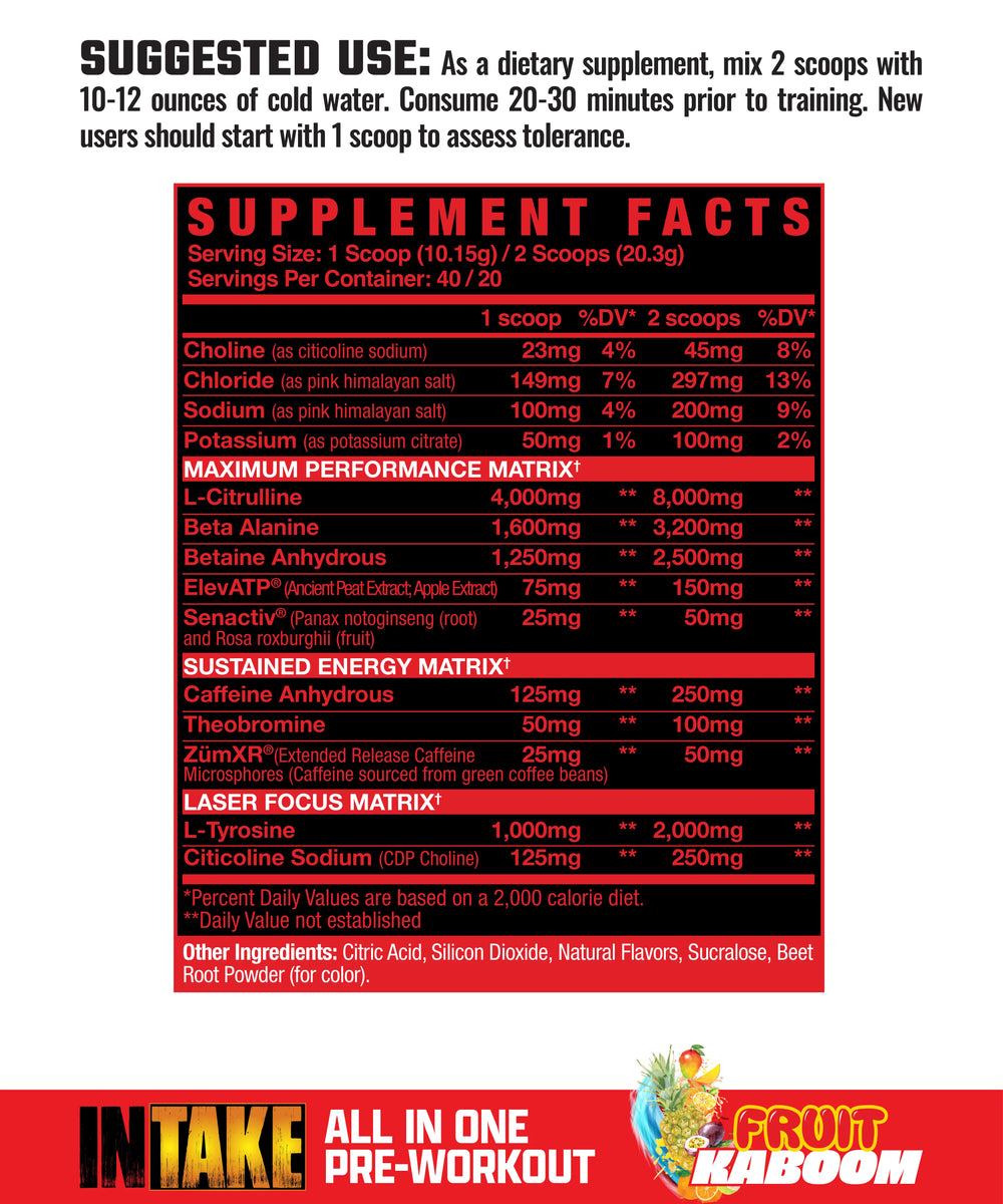 Intake // Fruit Kaboom – Jersey shore supplements