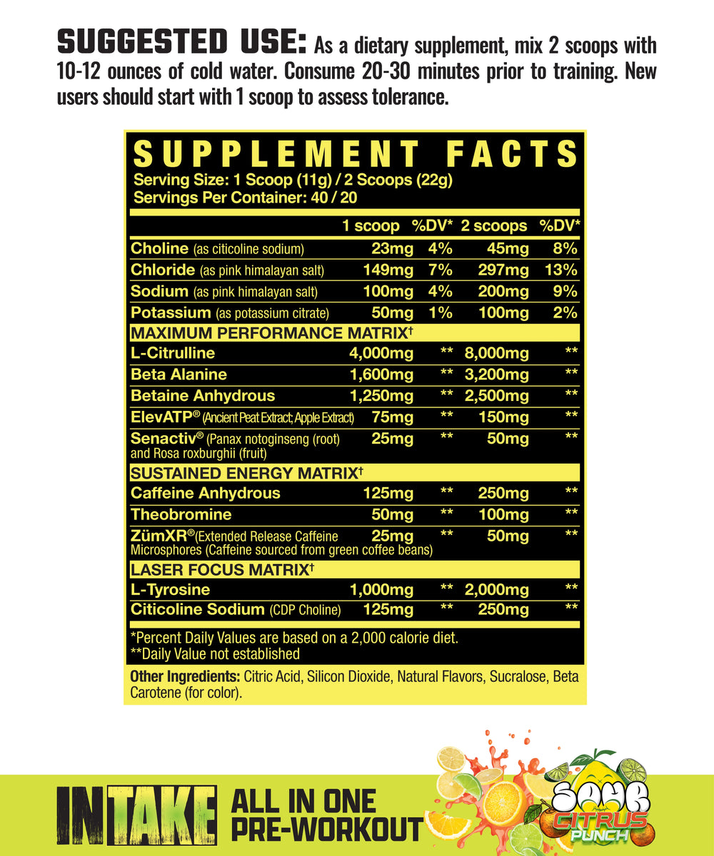 Intake // Sour Citrus Punch – Jersey shore supplements